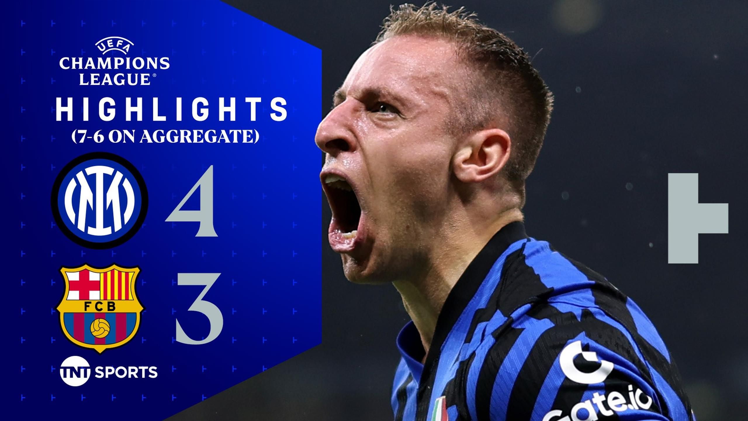 Inter v Barcelona UEFA Champions League highlights as Nerazzurri book ...