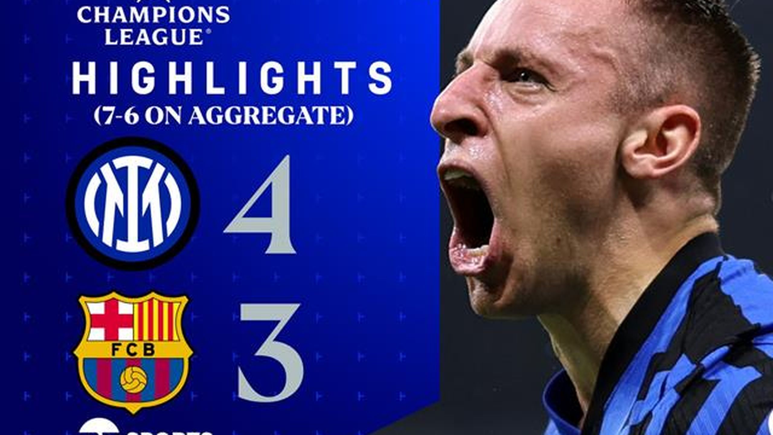 Inter v Barcelona UEFA Champions League highlights as Nerazzurri book ...