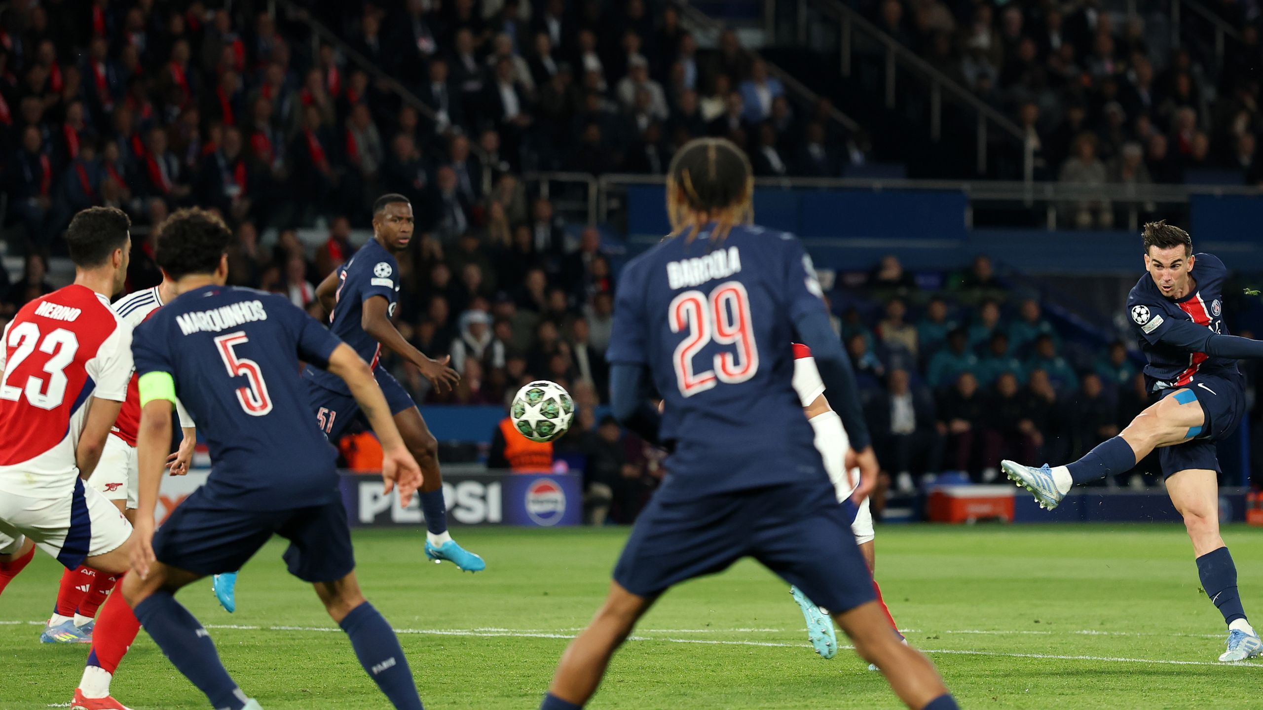 Fabian Ruiz stunner gives PSG the lead against Arsenal in UEFA ...