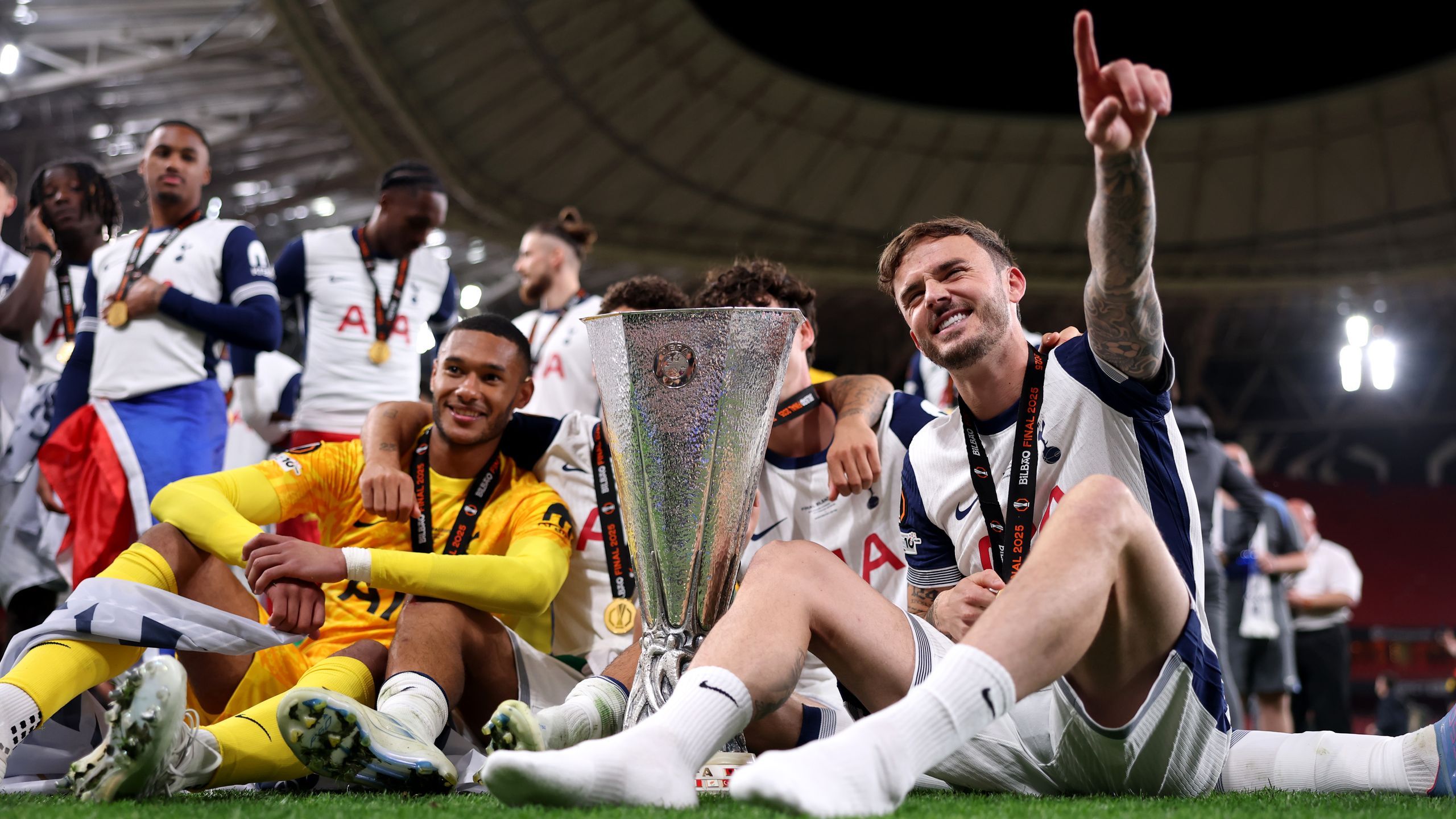 James Maddison makes quip while celebrating Tottenham Hotspur's Europa ...