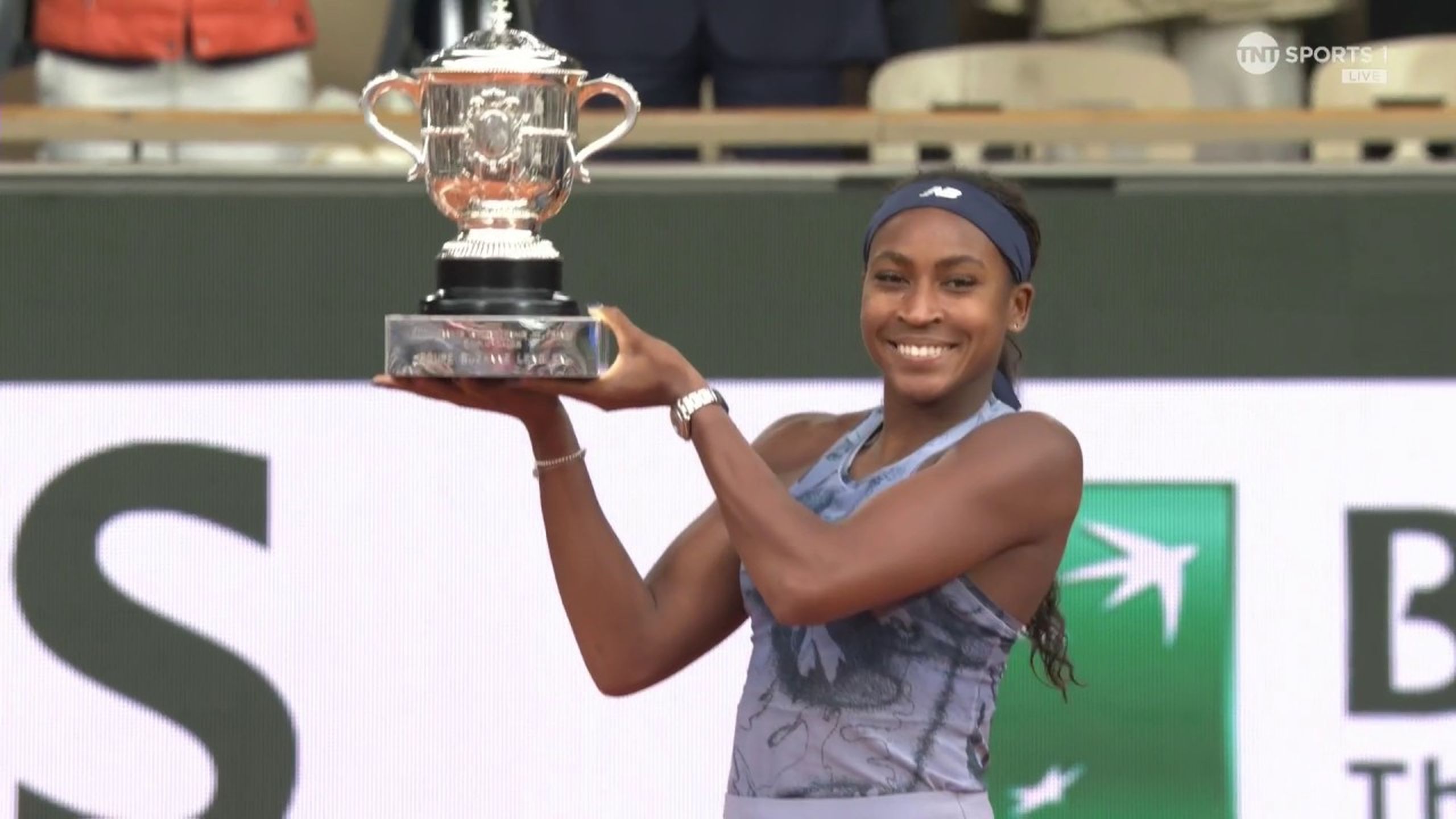 french open trophy presentation