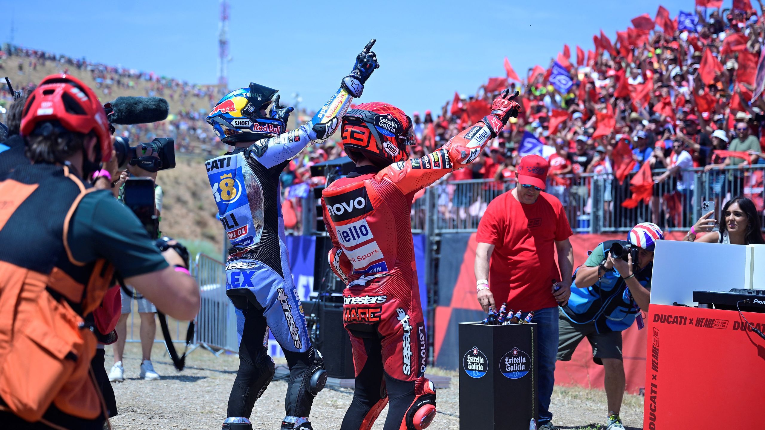 Euphoric scenes as Marquez brothers dance with jubilant crowd after ...