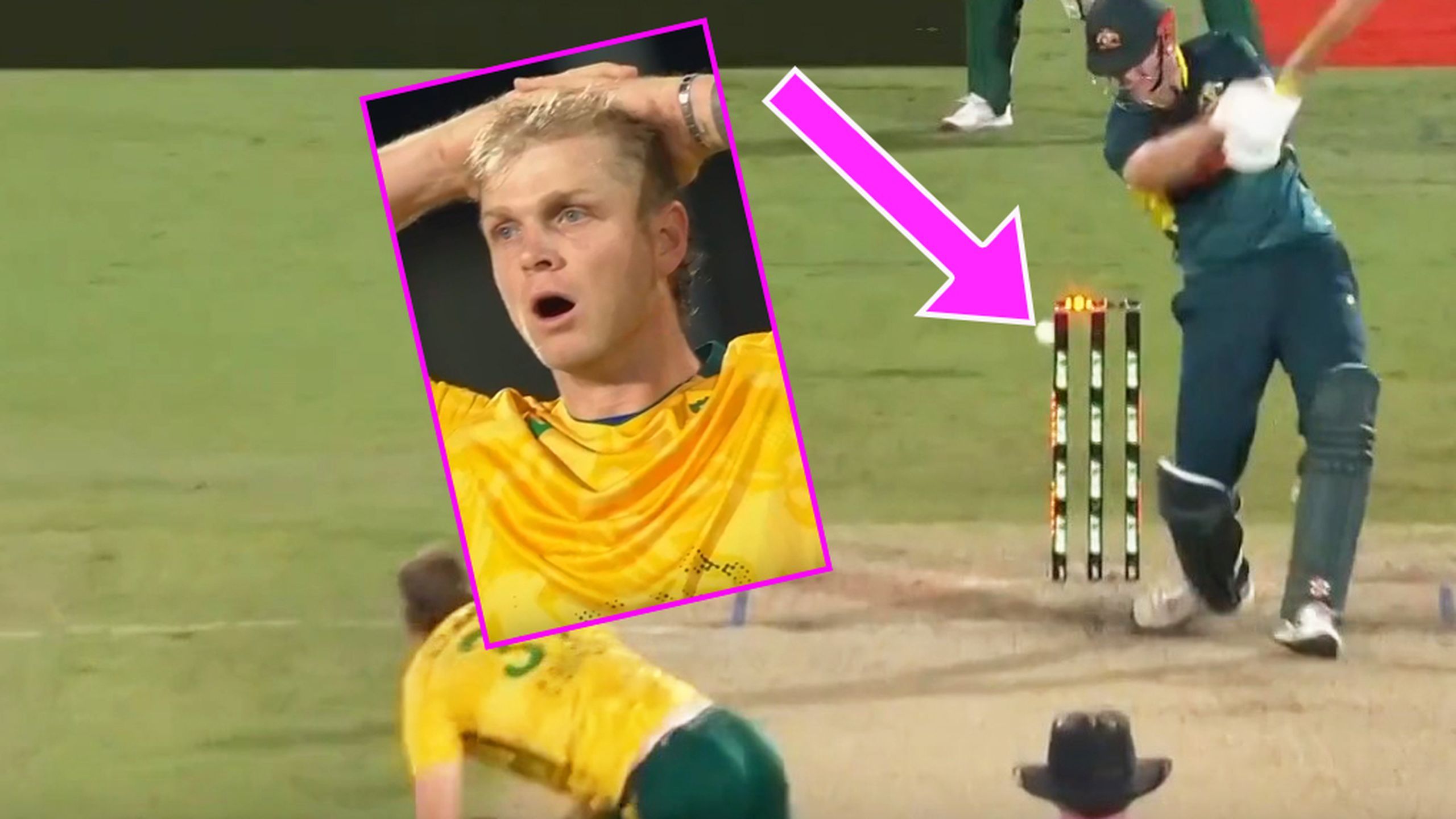 Watch bizarre incident in Australia v South Africa T20 as Corbin Bosch ...