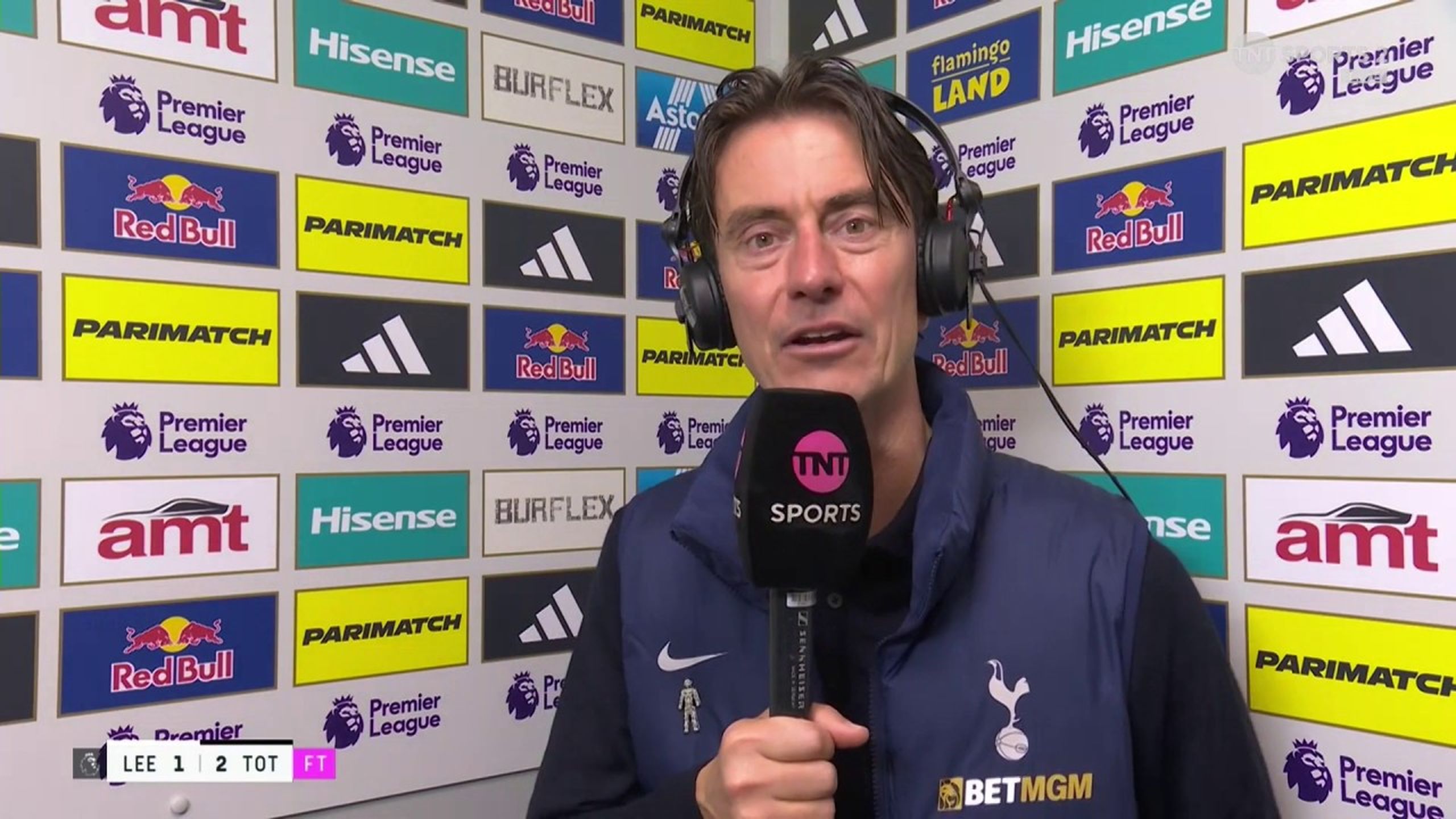 Thomas Frank reacts to Tottenham’s hard-fought away win over Leeds ...