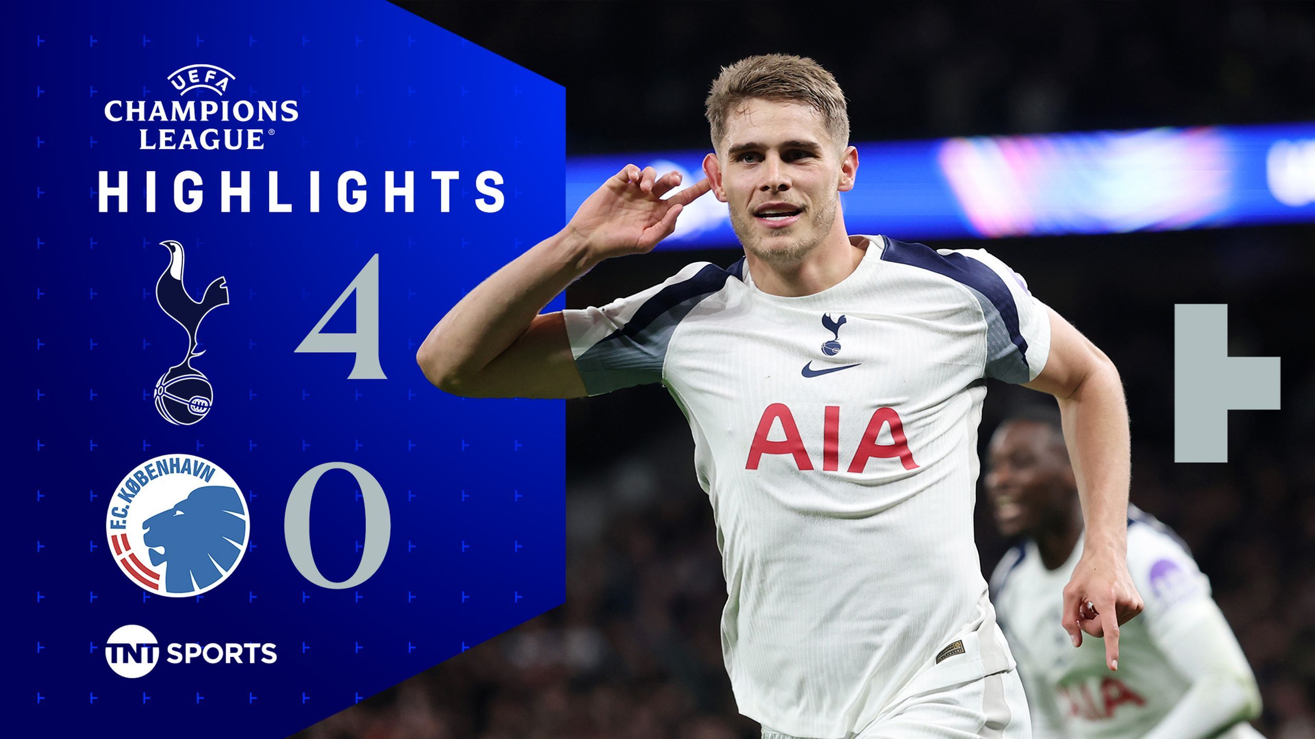 Tottenham 4-0 FC Copenhagen: UEFA Champions League highlights as Micky van de Ven scores superb ...
