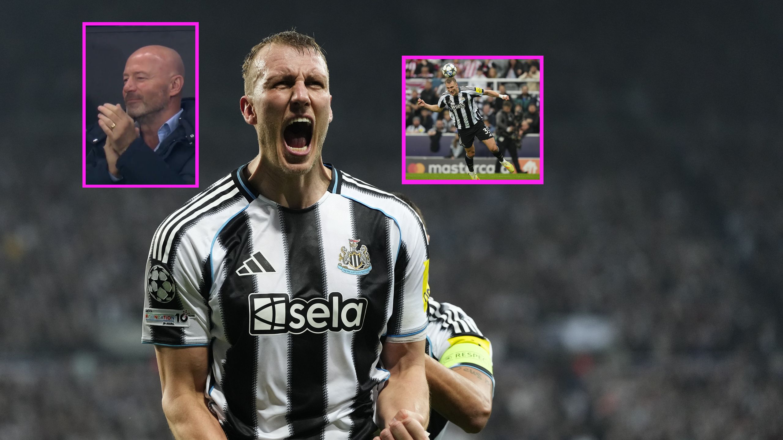 Joe Cole stunned, Alan Shearer on his feet after Newcastle United's Dan ...