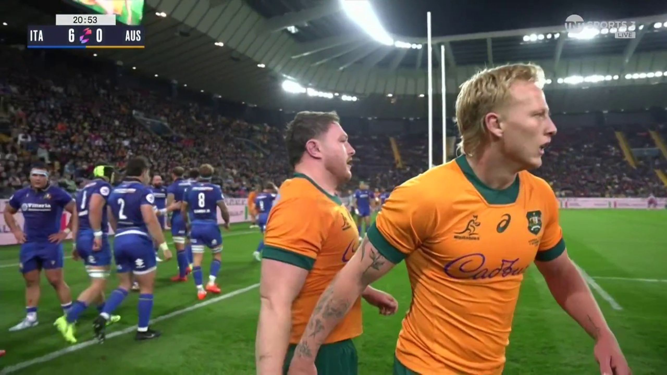 Australia's 'golden juggernaut' maul brings first try against Italy as ...