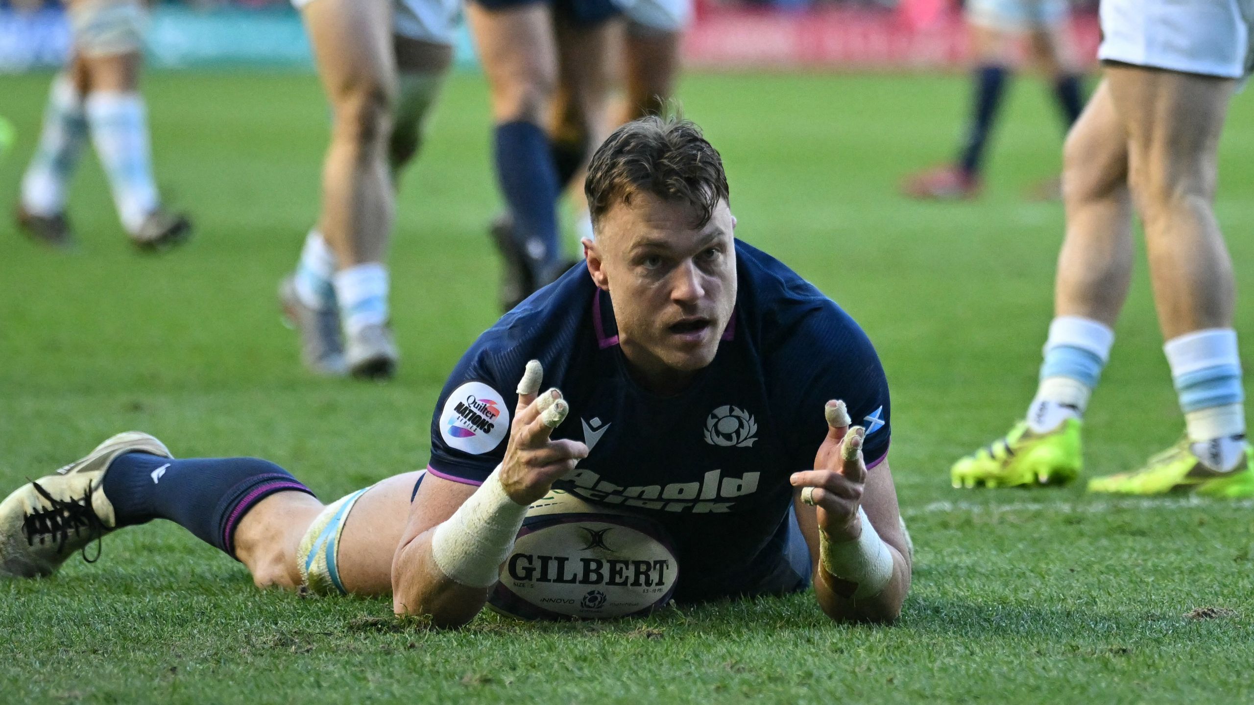 Jack Dempsey opens scoring for Scotland against Argentina with ...