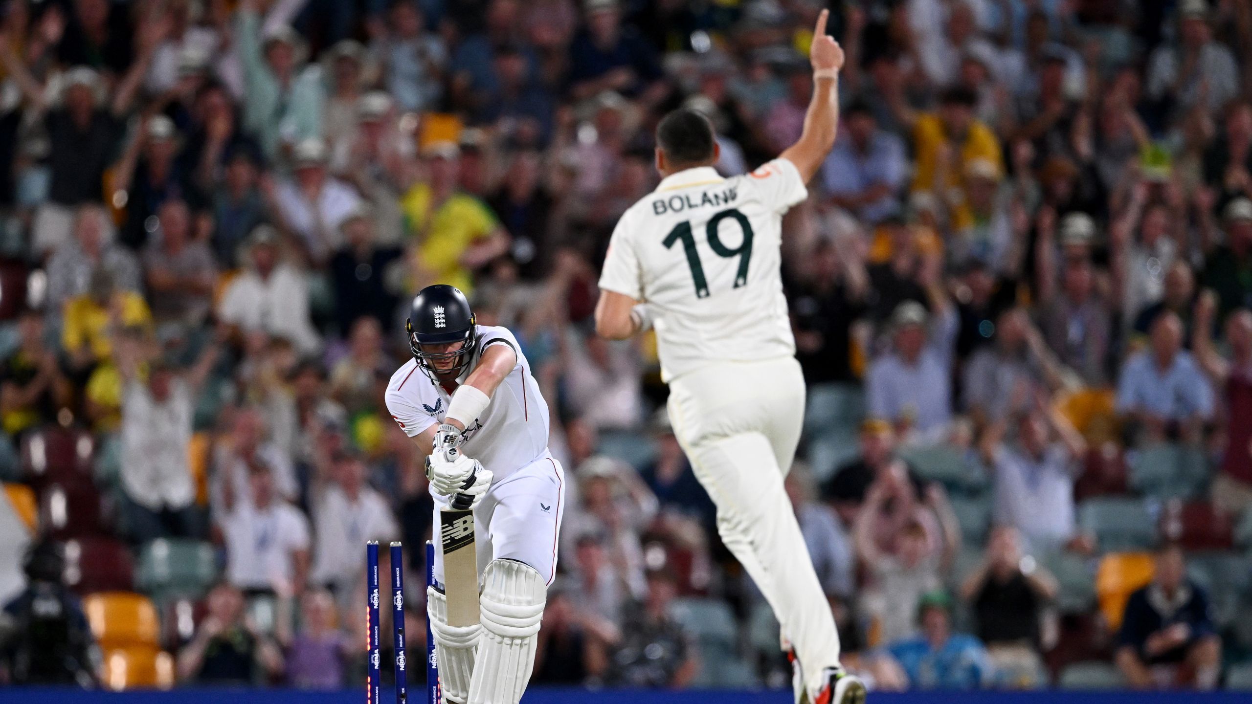 Watch: Jamie Smith goes for second-ball duck as Australia turn the ...