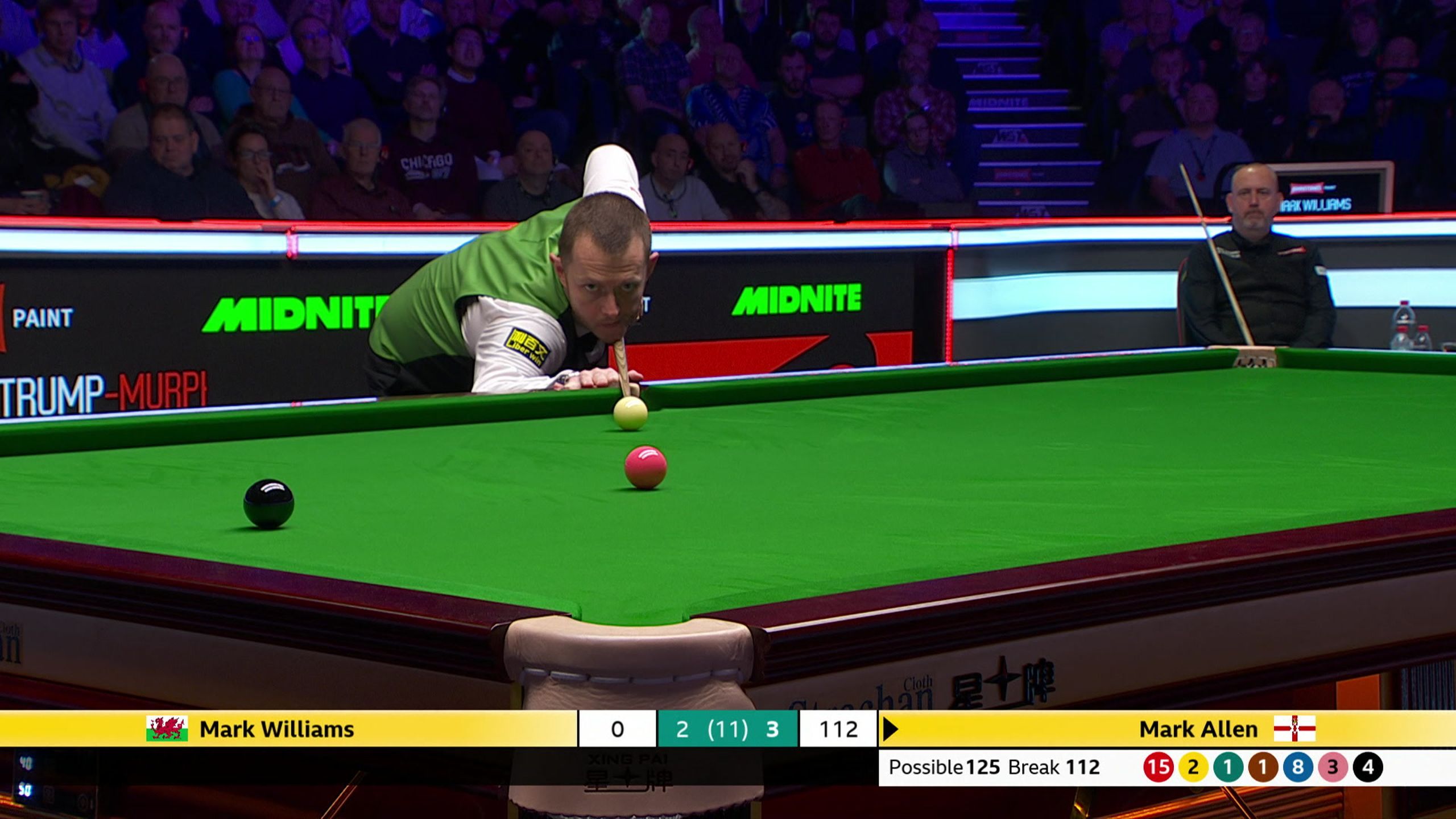 Mark Allen make first century of match against Mark Williams in Masters ...