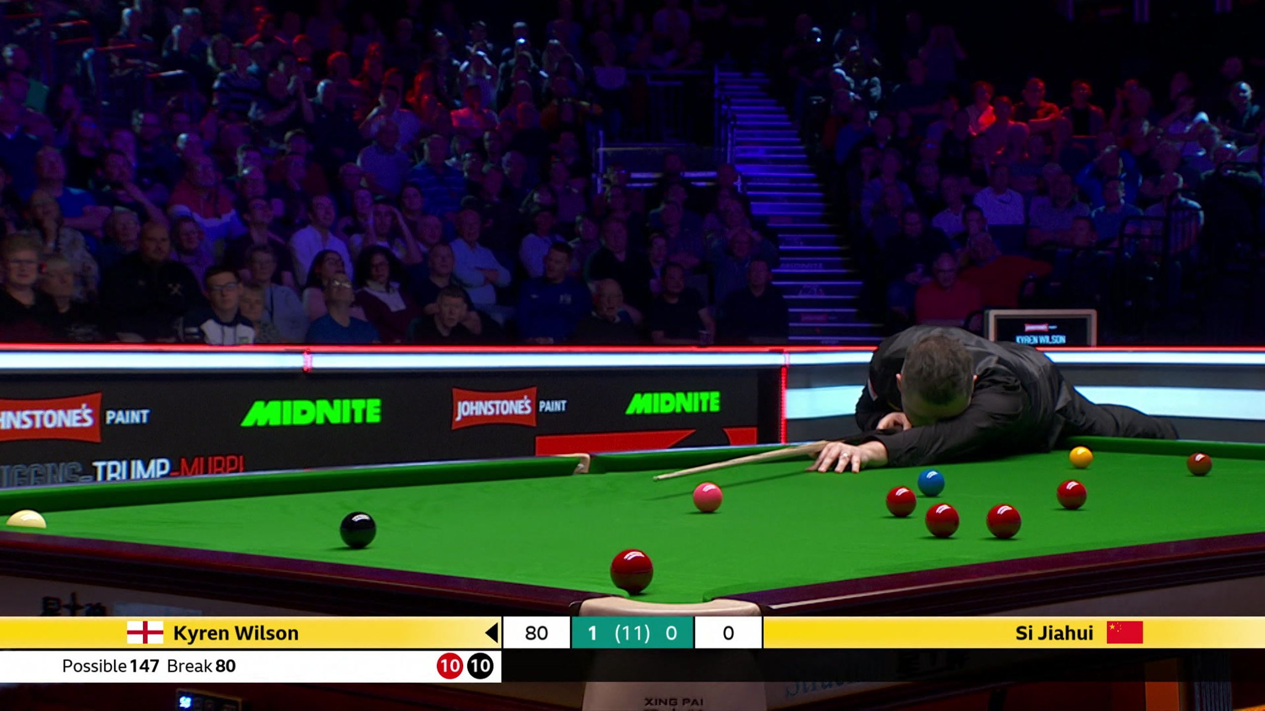 Kyren Wilson misses golden chance for 147 against Si Jiahui in Masters ...