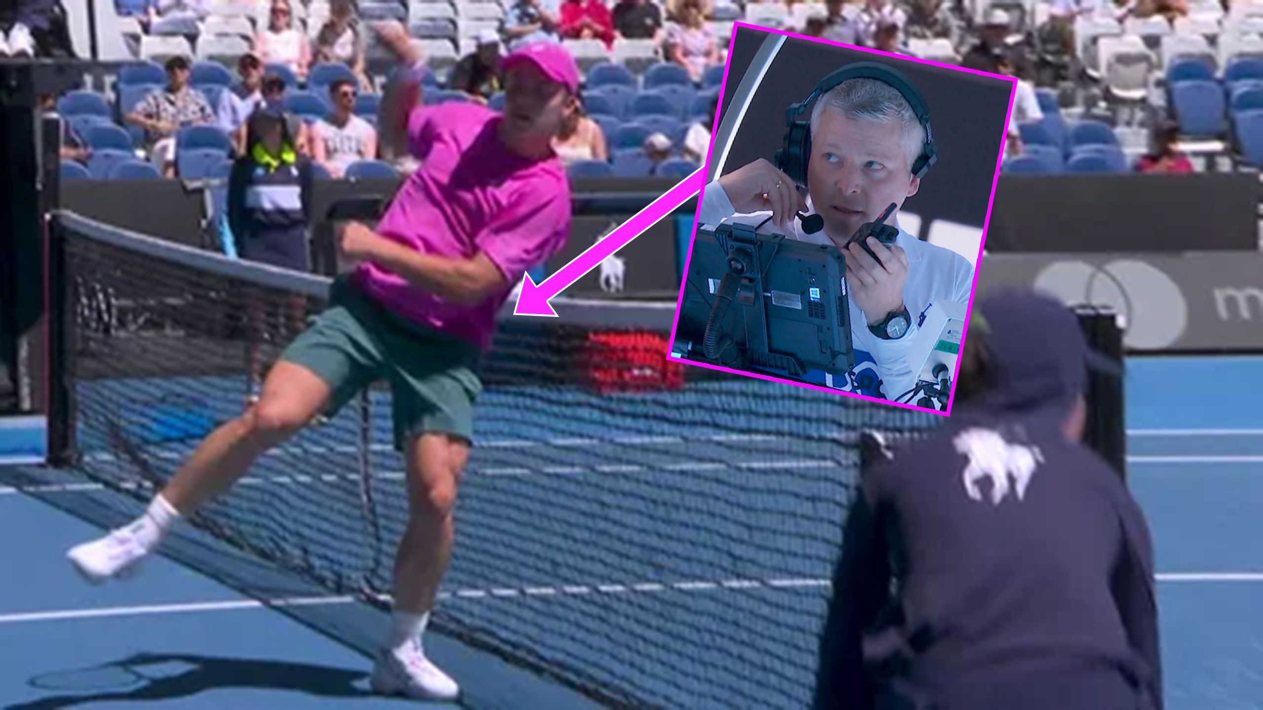 Watch VAR controversy as GB's Arthur Fery accused of touching net at ...