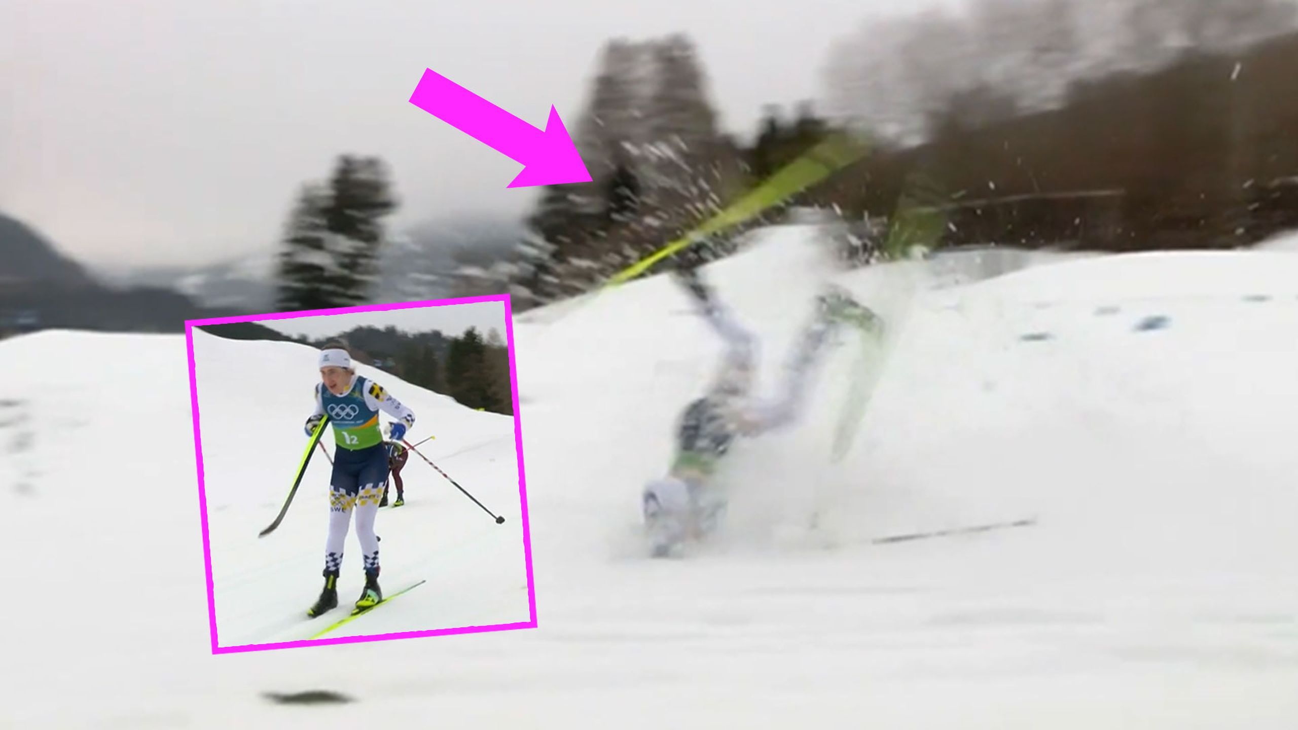 Winter Olympics: Somersault fall, skiing on one leg - Watch crazy cross ...
