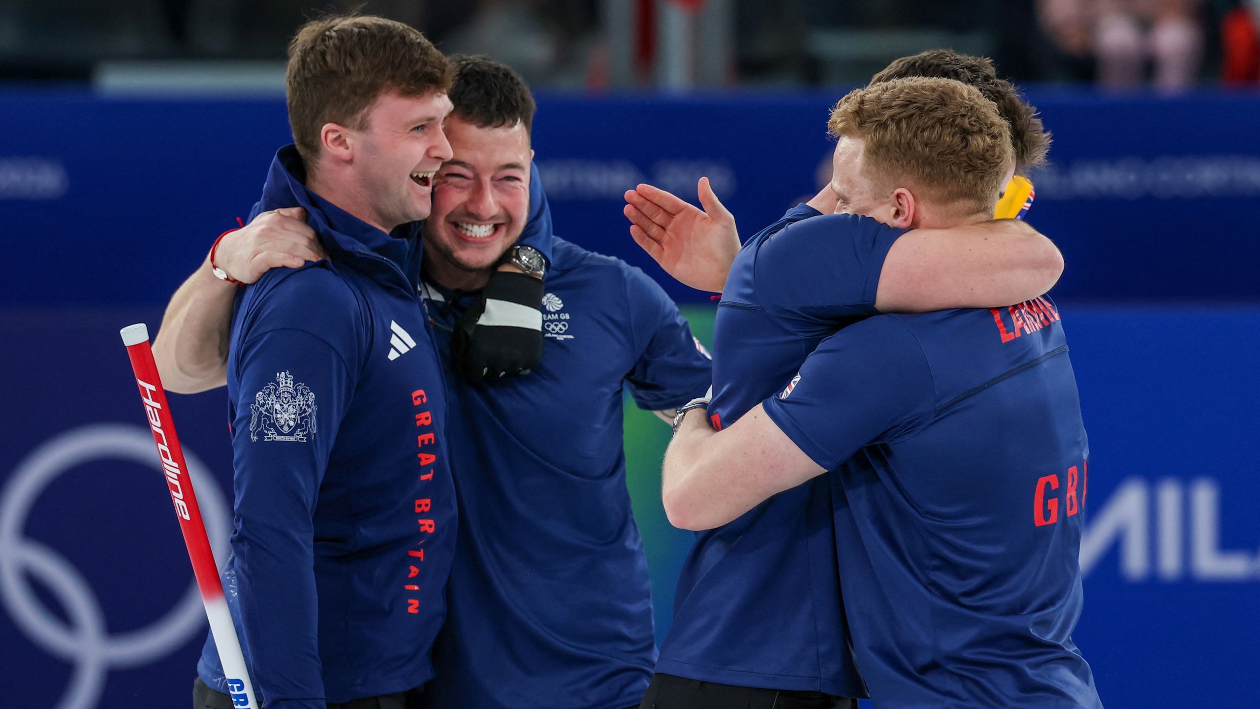 Scenes as Great Britain secure place in men's curling final with ...