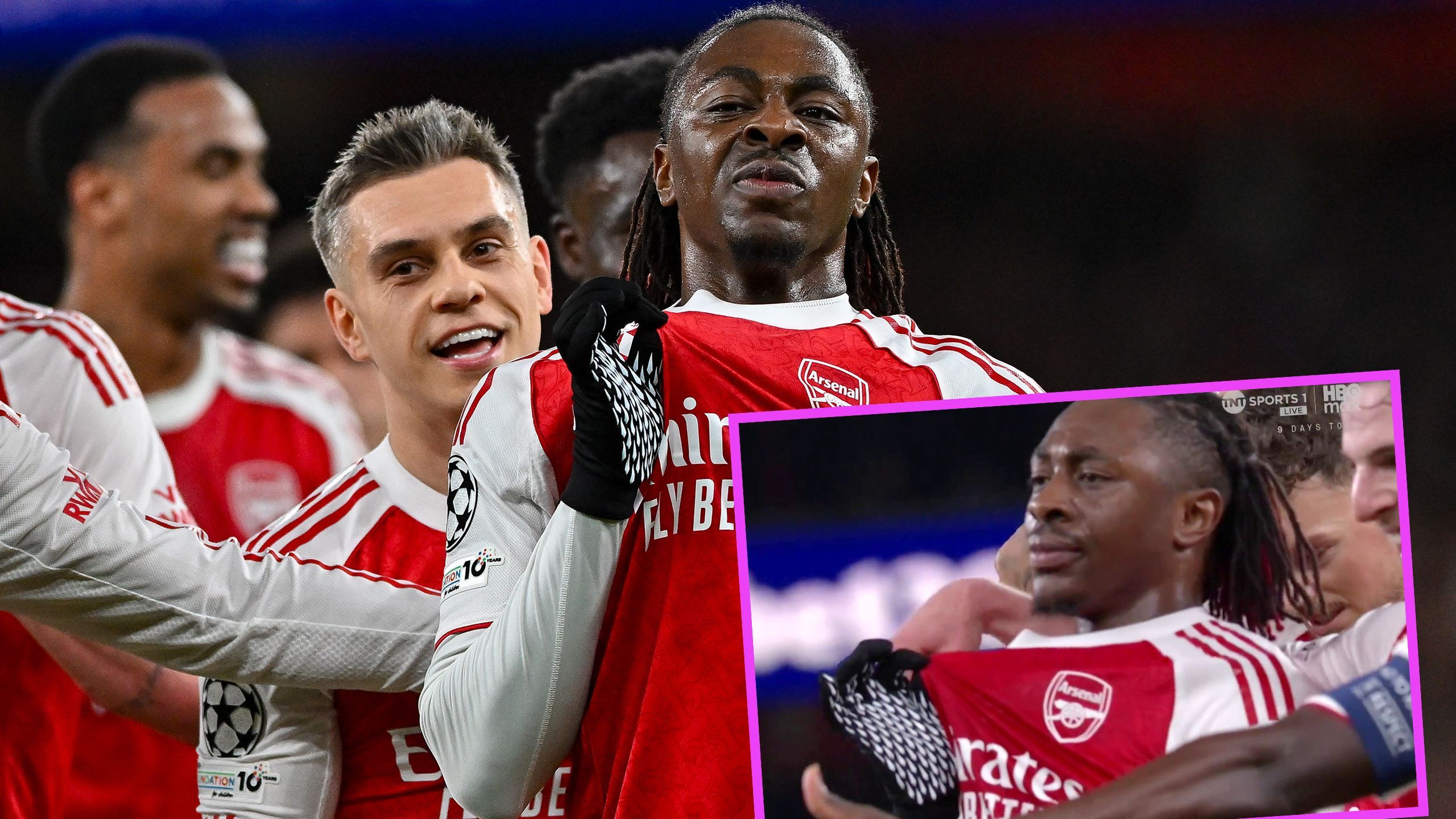 Eberechi Eze struggles to locate Arsenal badge during nonchalant ...