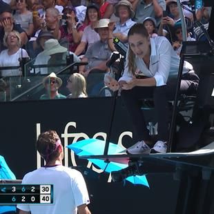 Australian Open 2020 video - Roger Federer given code violation for ...