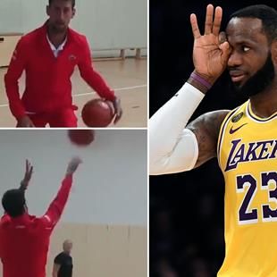 Novak Djokovic's basketball skills earn compliments from LeBron James ...
