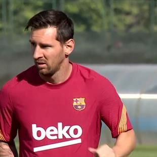 Lionel Messi trains alone as he returns to Barcelona - Football video ...