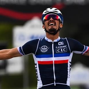 World Championships: Emotional Julian Alaphilippe wins road race title ...