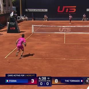 UTS: Corentin Moutet baffles Fabio Fognini with underarm ace - Tennis video - TNT Sports