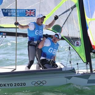 Tokyo 2020 - Stuart Bithell and Dylan Fletcher win medal race by narrow ...