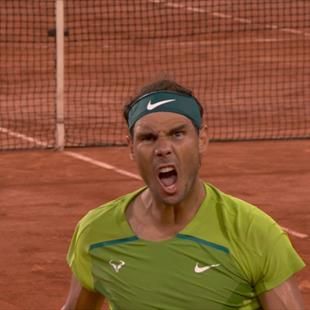 'His biggest roar!' - Rafael Nadal lands another screaming forehand ...