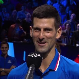 'Beautiful moments' - Novak Djokovic hails Roger Federer in emotional interview at Laver Cup ...