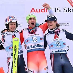 Dave Ryding claims superb podium in Kitzbuhel World Cup slalom as Daniel Yule storms to victory ...