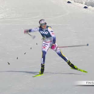 Watch Highlights as Ebba Andersson powers to skiathlon gold at Nordic ...