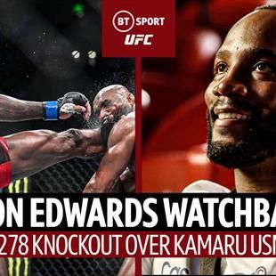 UFC 278: Leon Edwards watches back Kamaru Usman knockout - Mixed ...