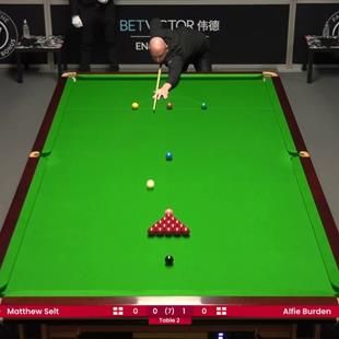 Is this the shortest frame of snooker you'll ever see? Alfie Burden's ...