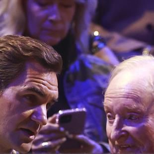 Legends Roger Federer and Rod Laver sit courtside as Laver Cup enters ...