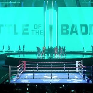 Watch: The ring rises ahead of ‘The Battle of the Baddest’ - Boxing ...