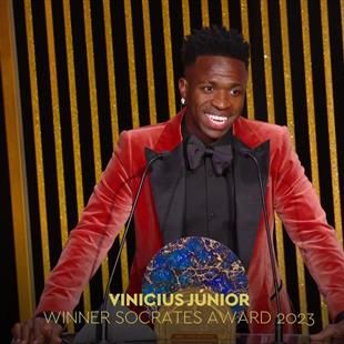 Ballon d'Or 2023 - Vinicius Junior wins the Socrates Trophy - Football ...