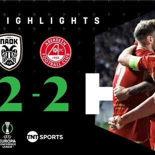 PAOK v Aberdeen UEFA Conference League highlights - Dons knockout ...