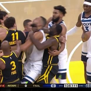 Draymond Green puts Rudy Gobert in headlock as THREE players ejected in Warriors-Timberwolves ...