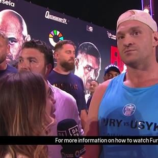 Temperature rises as Tyson Fury and Oleksandr Usyk clash after weigh in ...