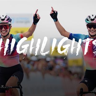 Highlights: Neve Bradbury crosses line alongside team-mate Kasia ...