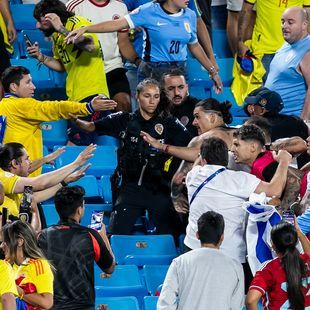 Uruguay's Darwin Nunez clashes with Colombia fans at Copa America as ...