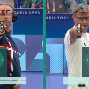 Paris 2024: Turkey's Olympic pistol shooter Yusuf Dikec in action as ...