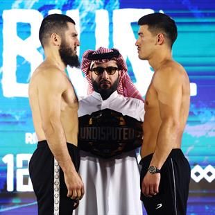 Artur Beterbiev and Dmitry Bivol weigh in for their light heavyweight ...