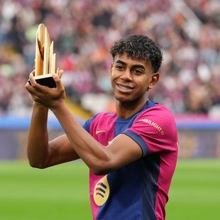 Barcelona and Spain star Lamine Yamal wins 2024 European Golden Boy ...