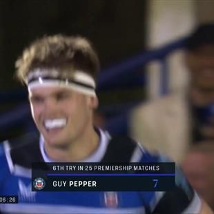 'Too much power' - Guy Pepper opens the scoring for Bath against Exeter ...
