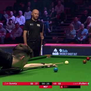 Snooker Shoot Out 2024: Zak Surety pots outrageous fluke against Liam ...