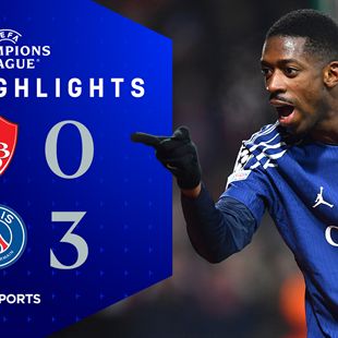 Brest v Paris Saint-Germain UEFA Champions League highlights: Ousmane ...