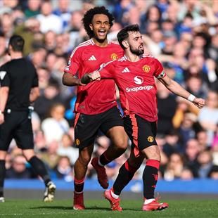 Everton v Manchester United: Bruno Fernandes free-kick halves deficit ...