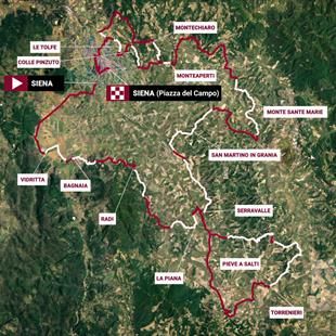 Strade Bianche men's race route map - Cycling video - TNT Sports