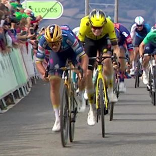 Remco Evenepoel sprints across line to win Stage 5 of Tour of Britain ...