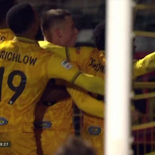 Kai Jennings scores direct from a corner to give National League Sutton ...