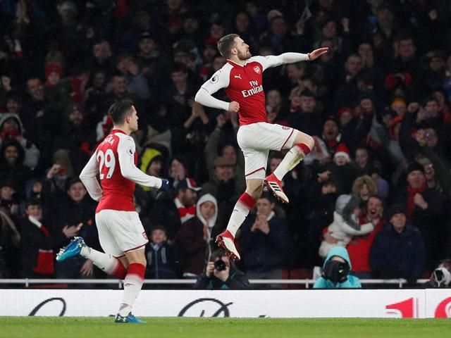 Aaron Ramsey hat-trick, Pierre-Emerick Aubameyang on target as Arsenal ...